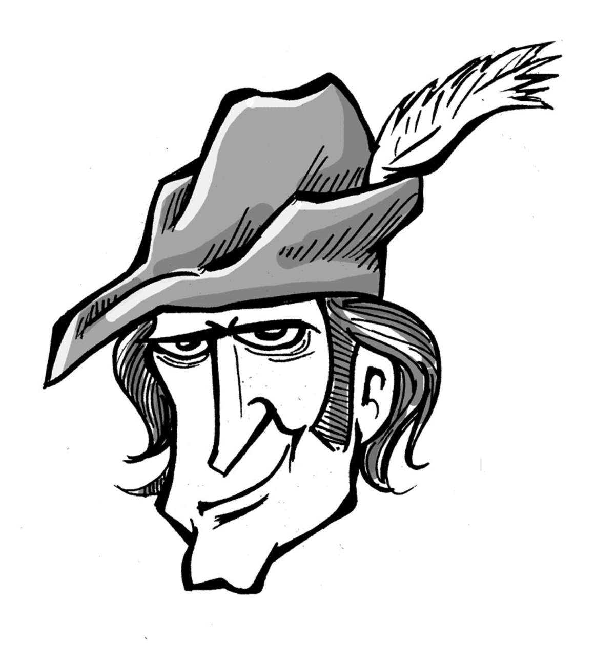 how to draw robin hoods hat