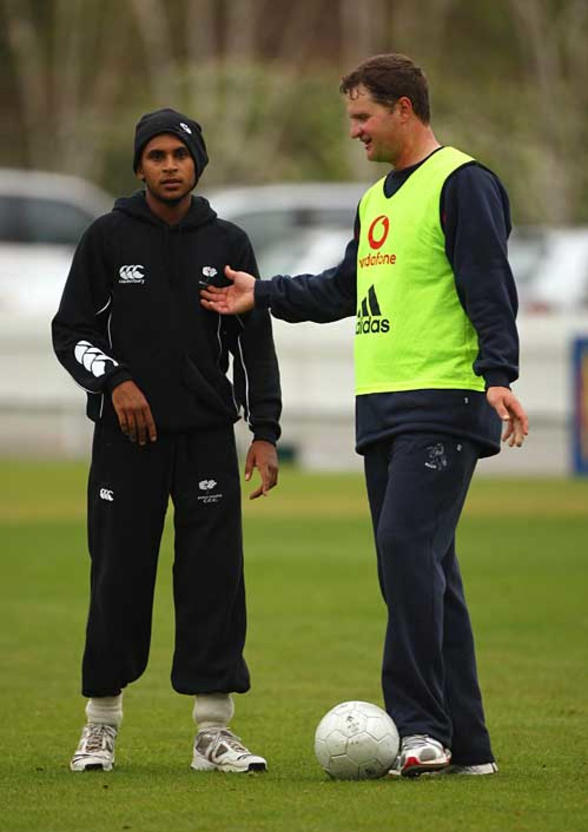 James Foster enjoys a game of football on the Nursery Ground ...