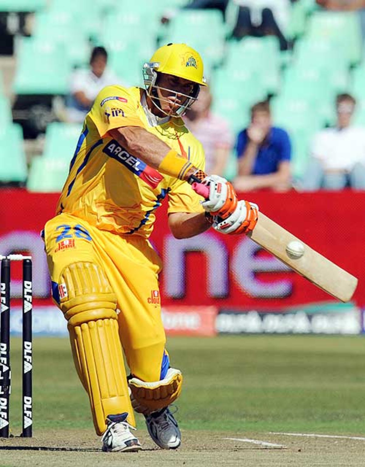 Matthew Hayden muscles the ball | ESPNcricinfo.com