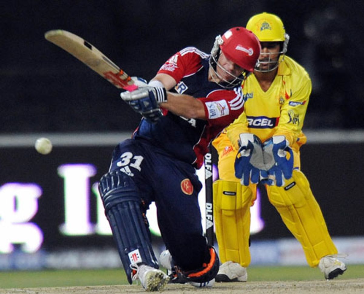 Amit Mishra looks to hammer the ball down the ground | ESPNcricinfo.com