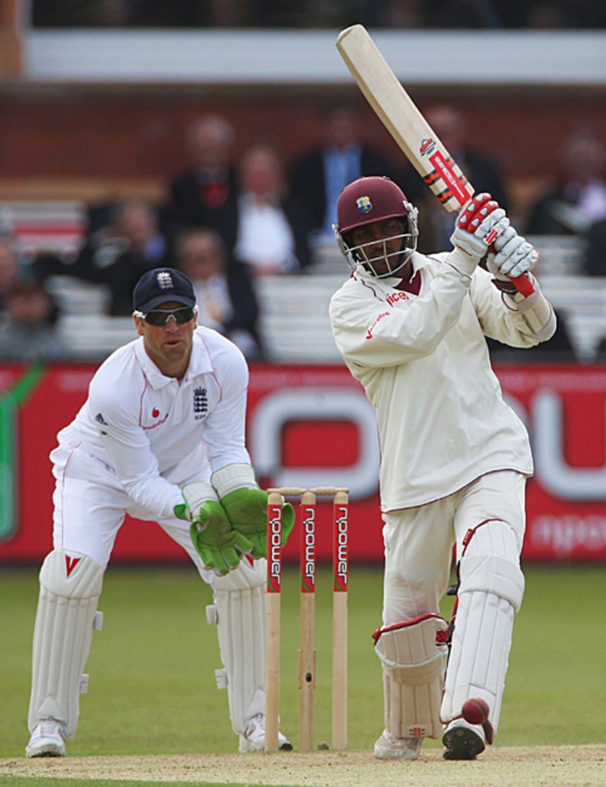 Denesh Ramdin drives firmly down the ground | ESPNcricinfo.com