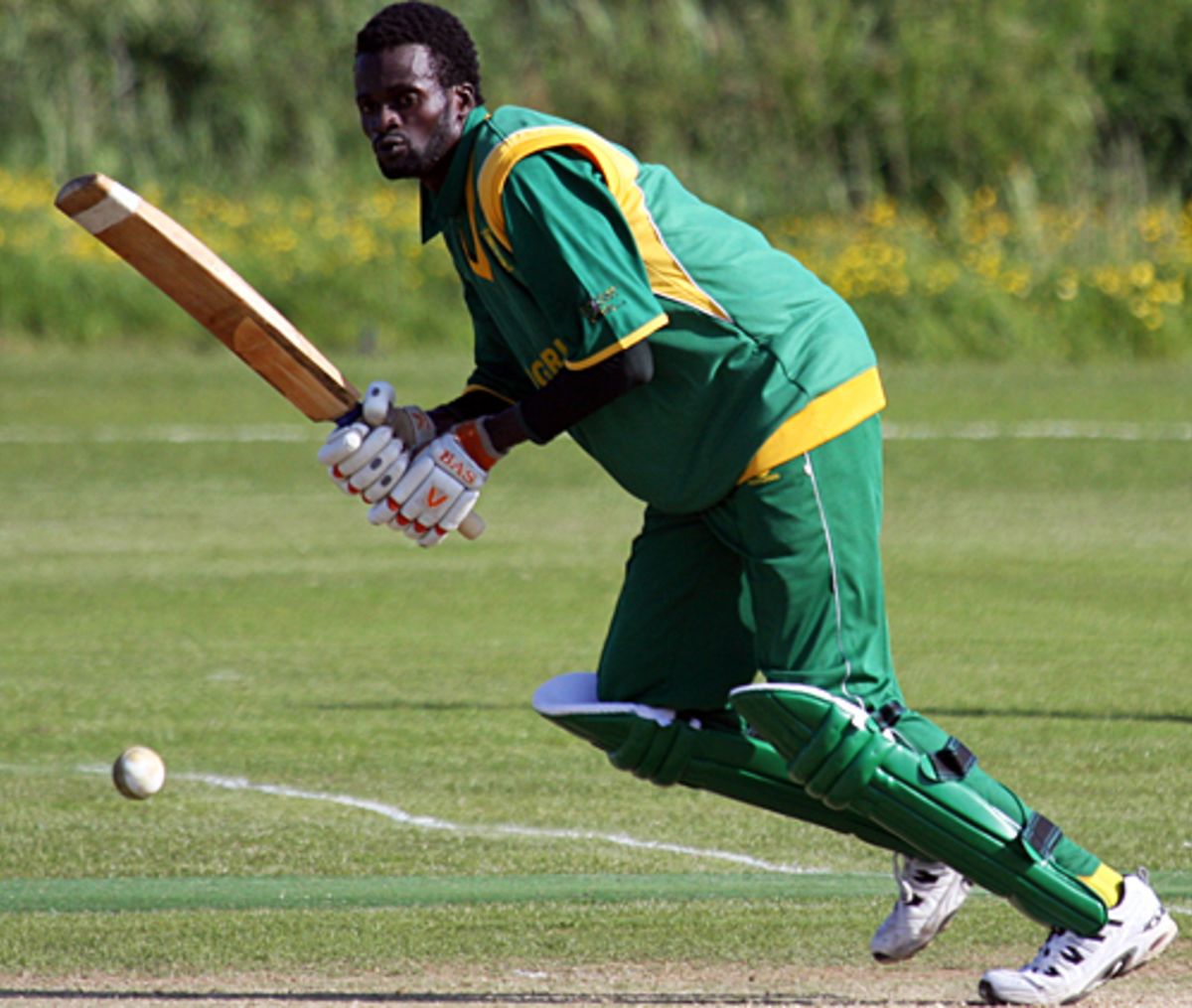 Kunle Adegbola plays it through midwicket | ESPNcricinfo.com