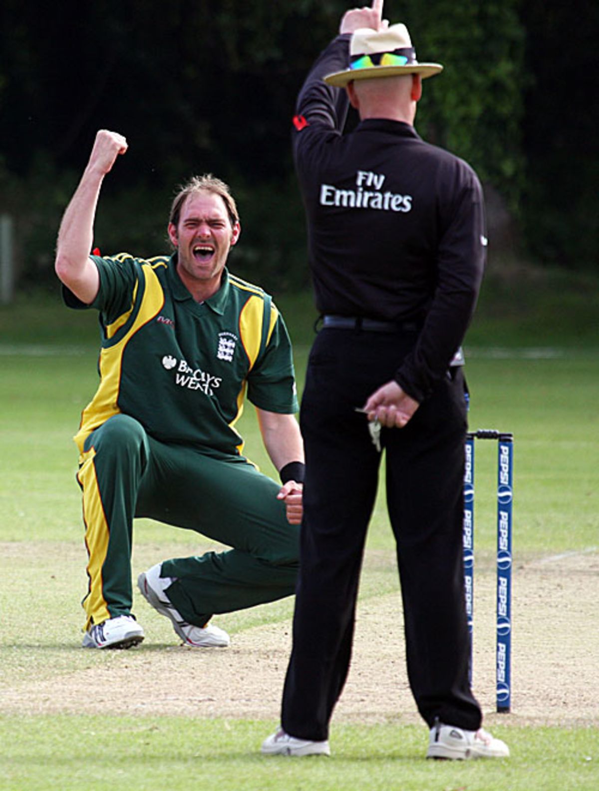 Lee Savident successfully appeals for a wicket | ESPNcricinfo.com