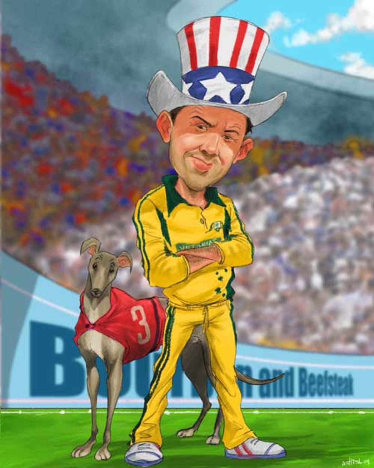 Ricky Ponting illustration | ESPNcricinfo.com