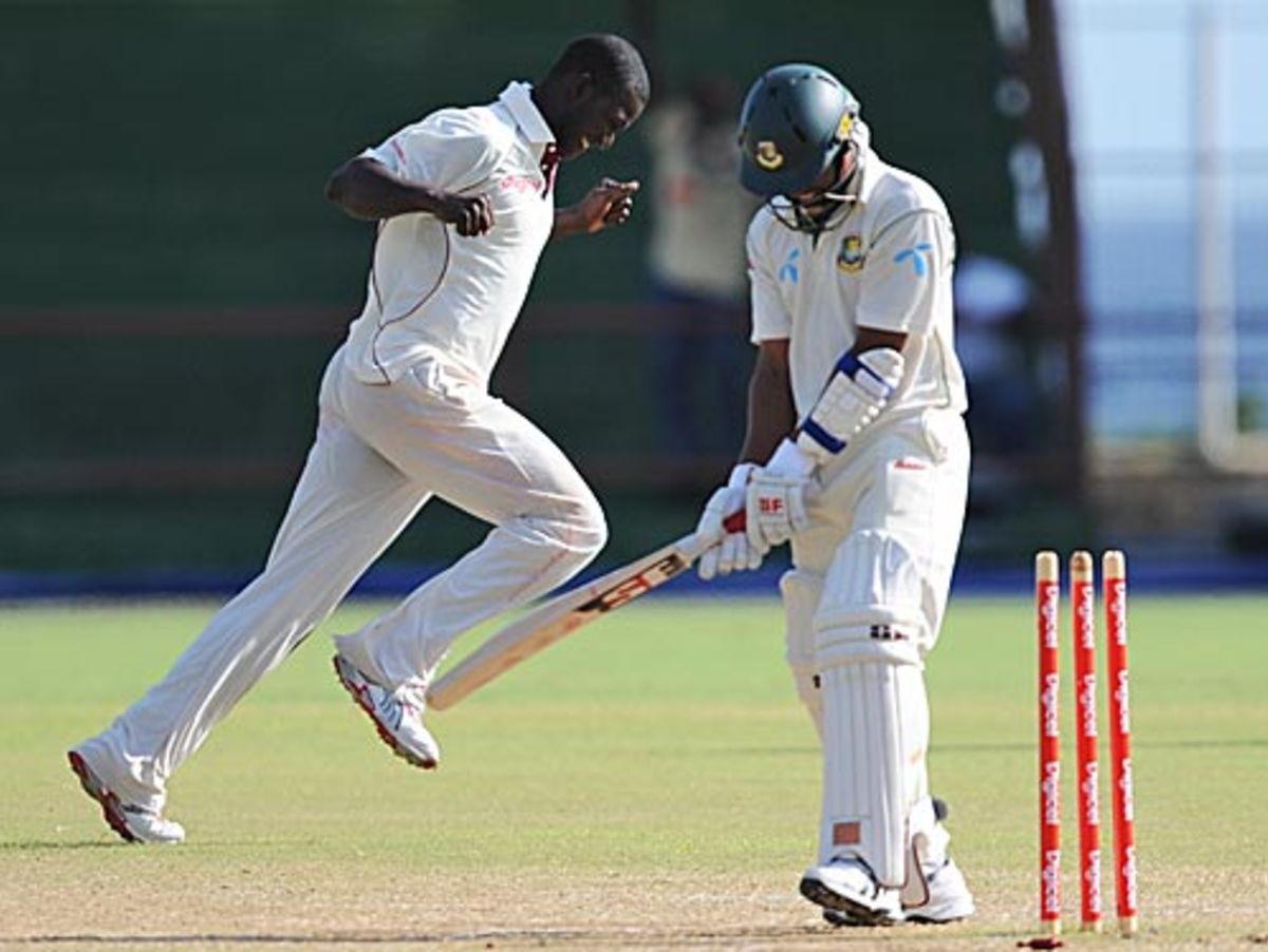 Raqibul Hasan is bowled by Darren Sammy | ESPNcricinfo.com