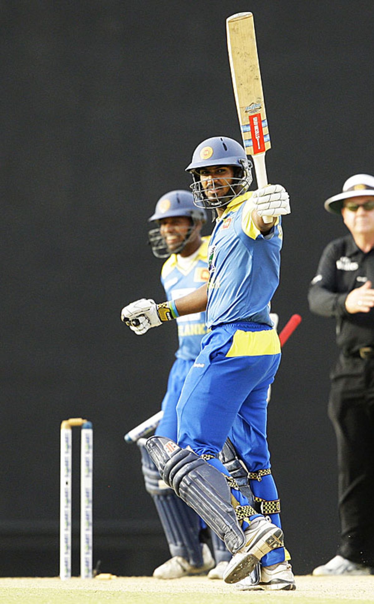 Chamara Kapugedera and Thilan Samaraweera celebrate the win ...