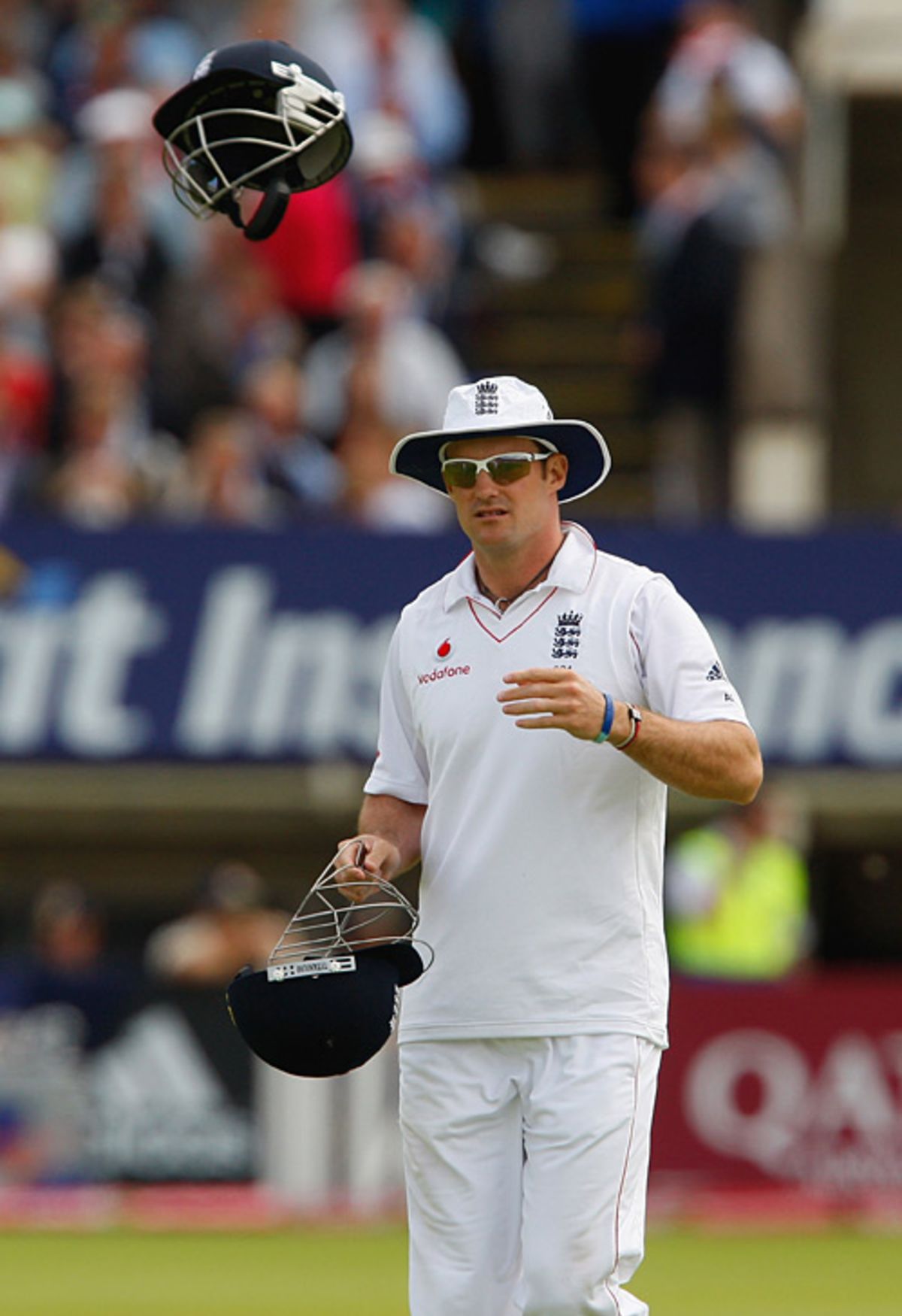 Captain Andrew Strauss having to juggle around fielding positions ...