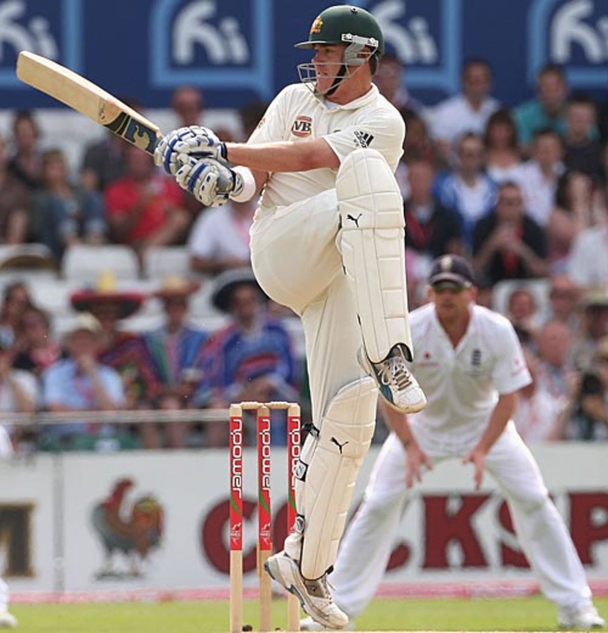 Brad Haddin hits a short ball in the air | ESPNcricinfo.com