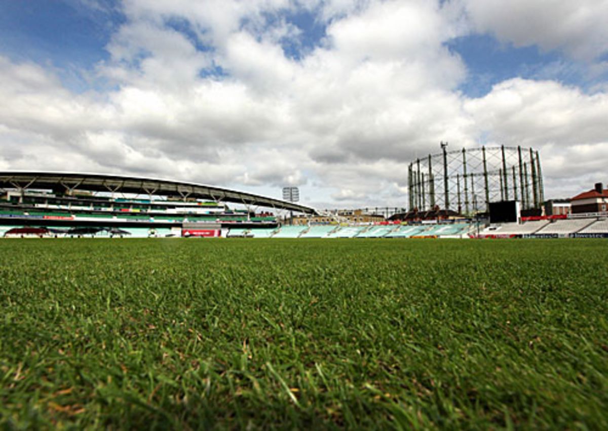 The outfield at The Oval before the start of the final Test ...