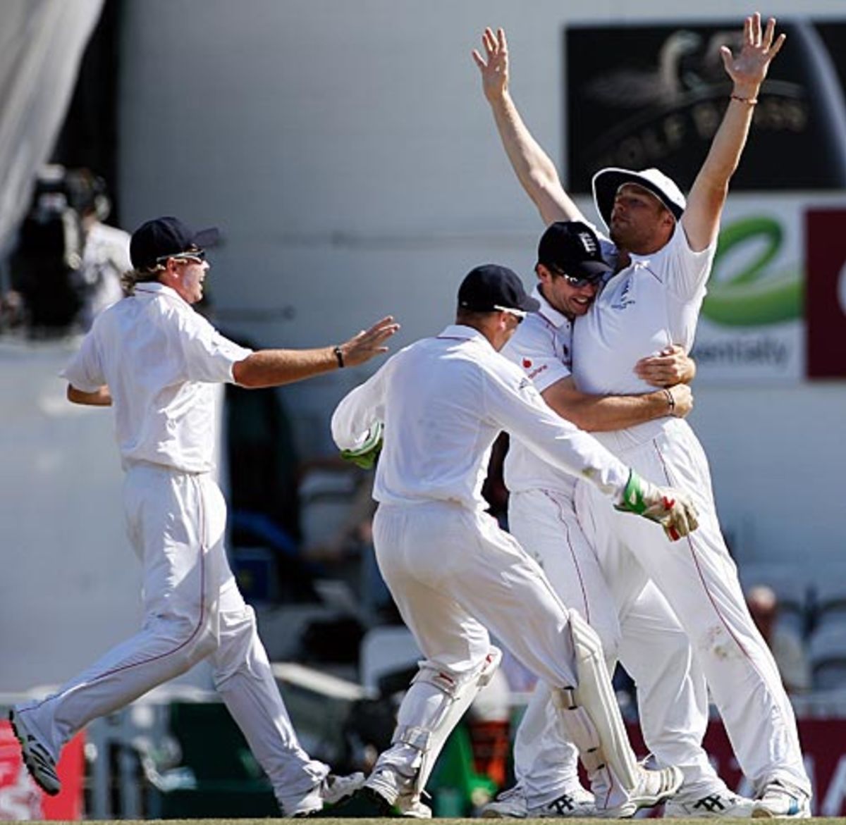 Andrew Flintoff is thrilled after his direct hit | ESPNcricinfo.com