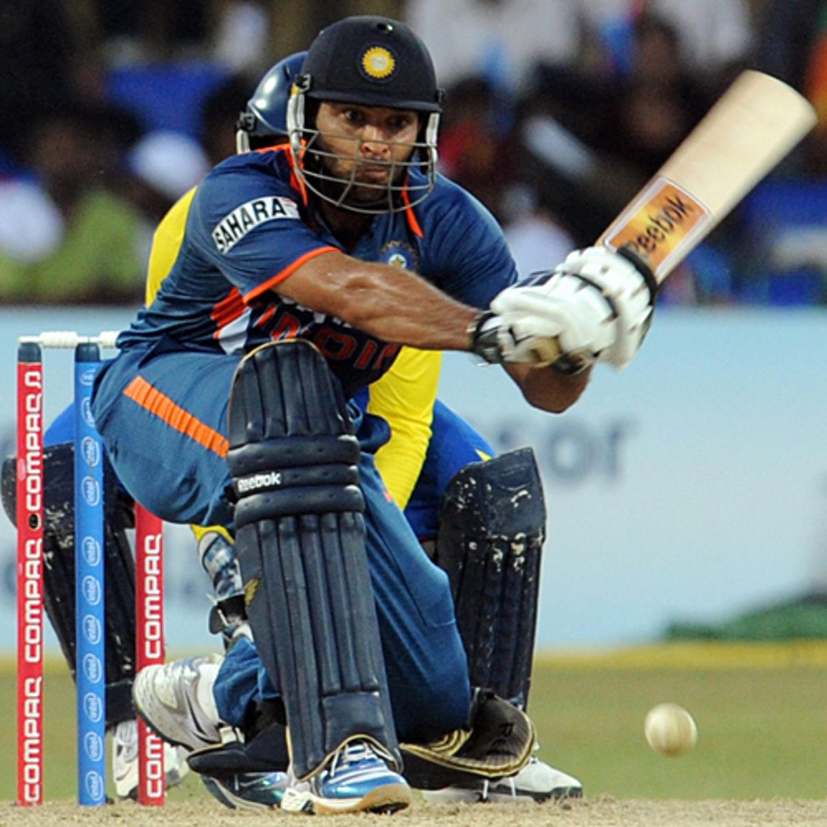 Ajantha Mendis successfully appeals for an lbw against Sachin Tendulkar ...