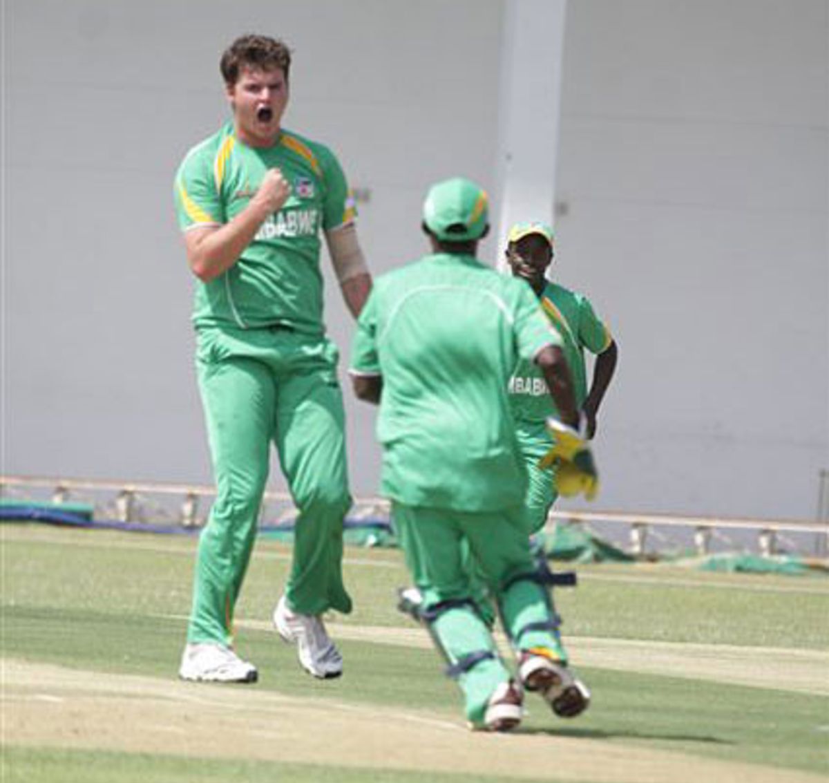 Cullum Price celebrates the wicket of Babar Azam | ESPNcricinfo.com