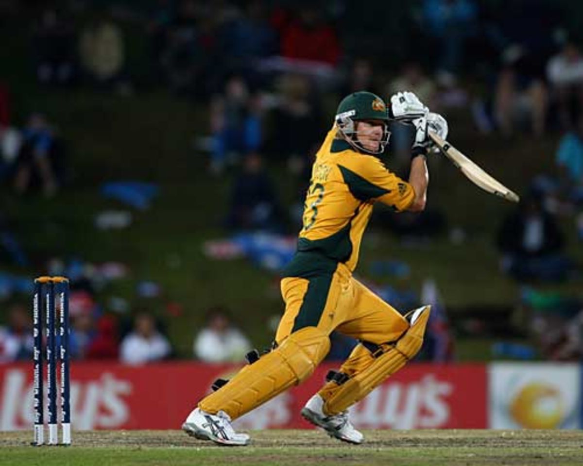 Shane Watson drives through the covers as runs start to flow ...