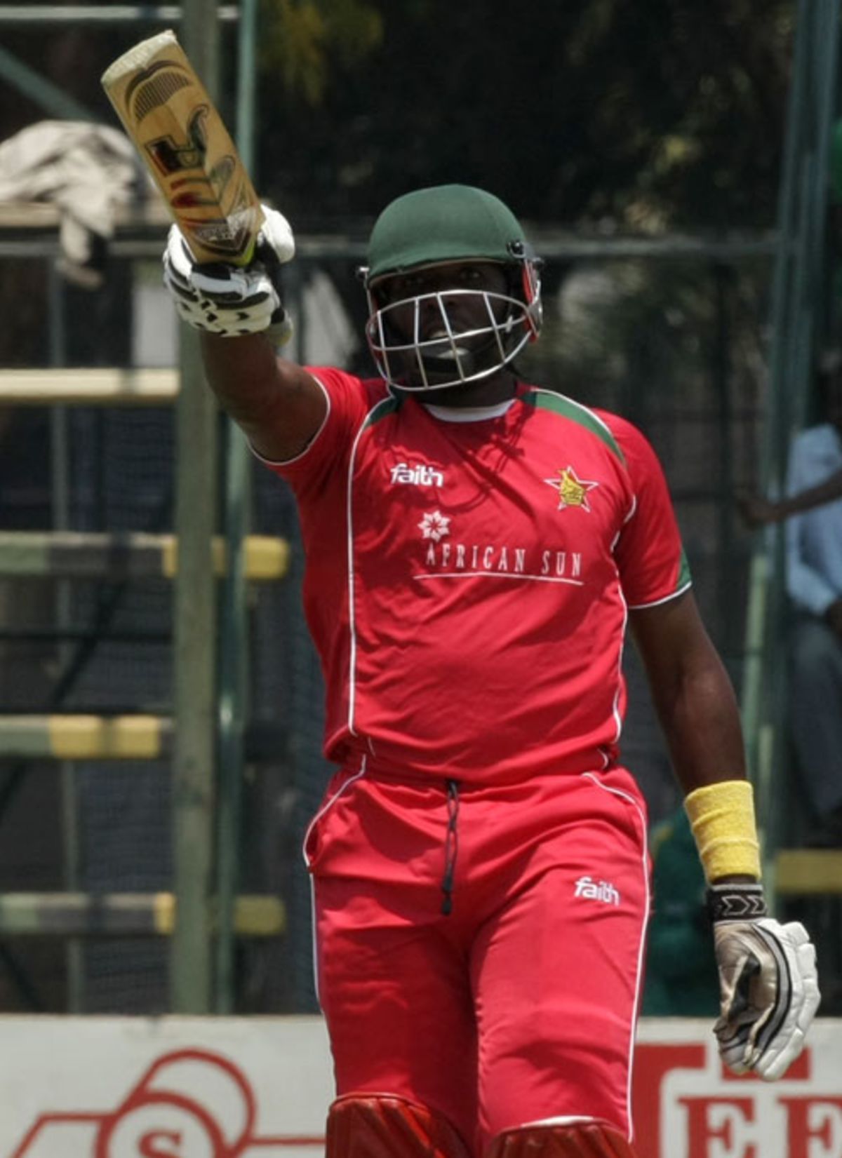 Hamilton Masakadza celebrates his hundred against Kenya | ESPNcricinfo.com