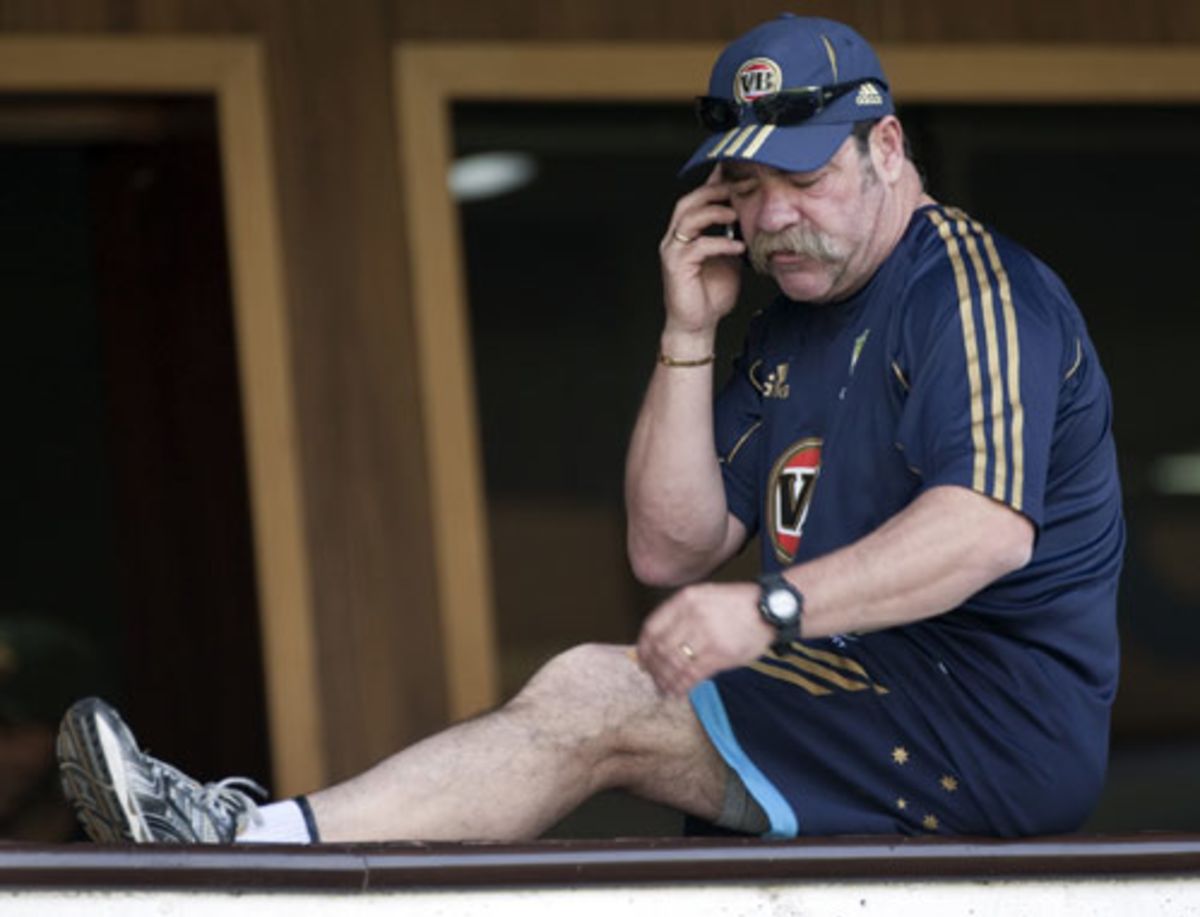 Australian selector David Boon talks on his mobile phone | ESPNcricinfo.com