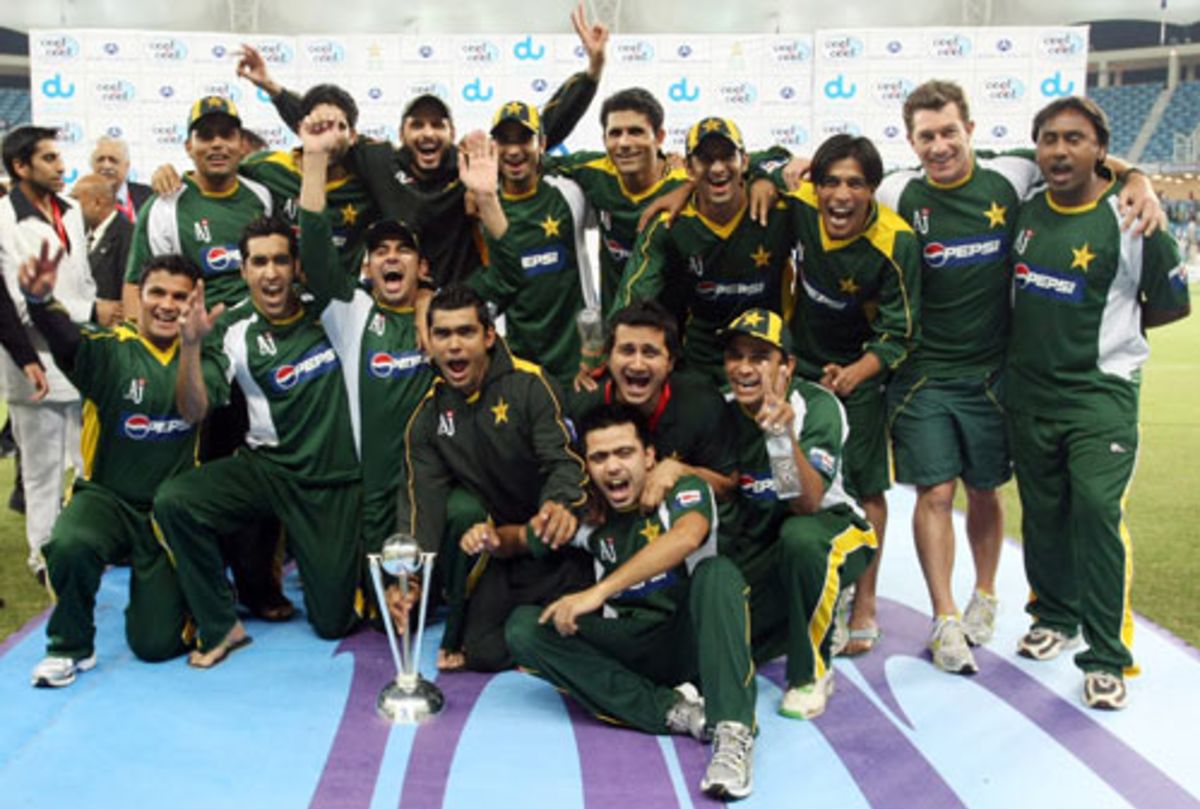 Pakistan are a relieved bunch at the end of a close contest ...