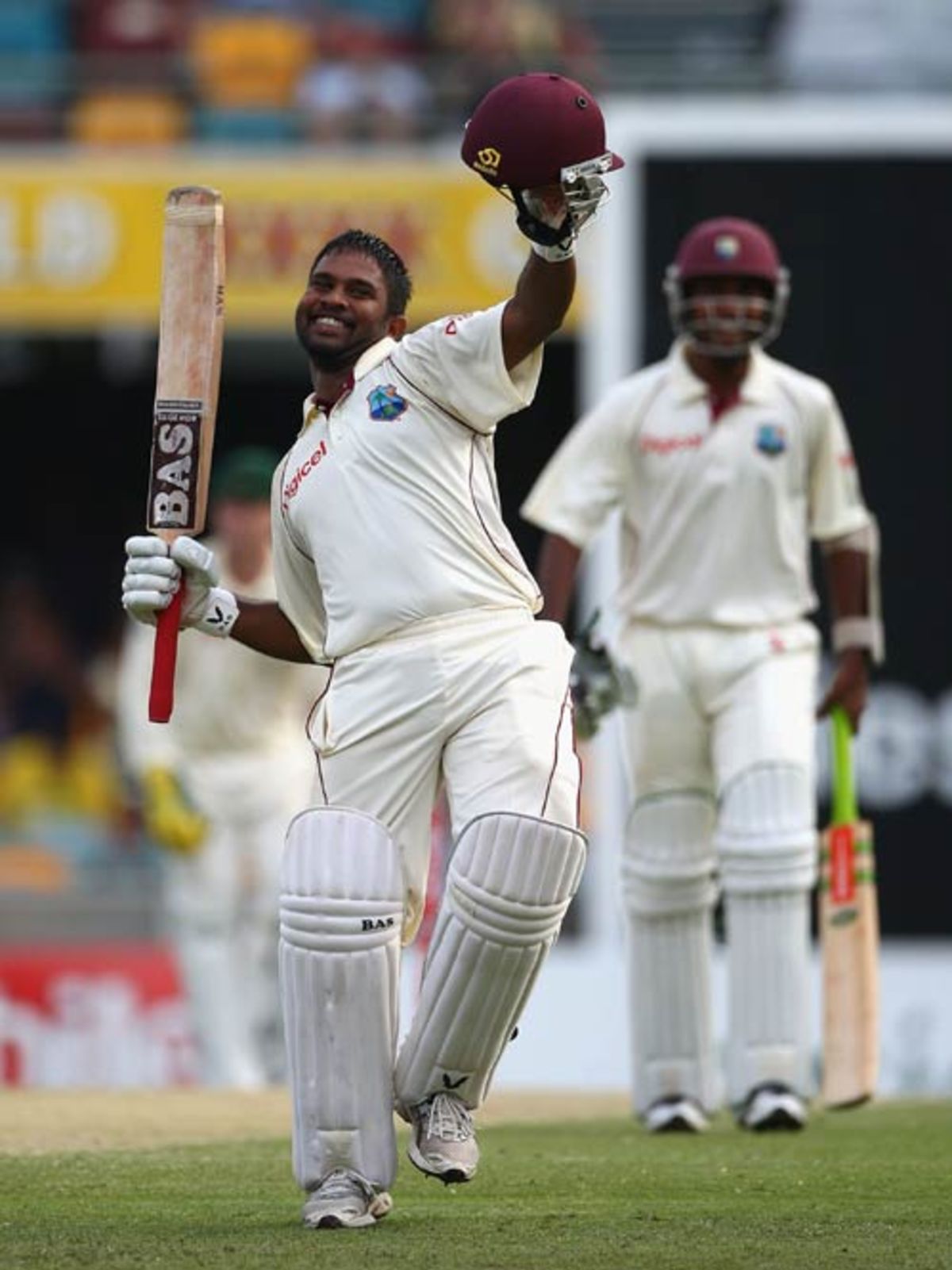 Adrian Barath celebrates his century on debut | ESPNcricinfo.com