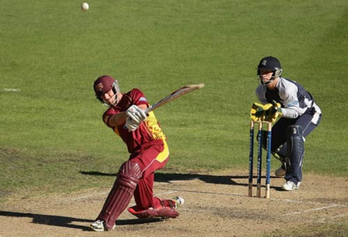 Chris Simpson goes over the top during his 61 | ESPNcricinfo.com