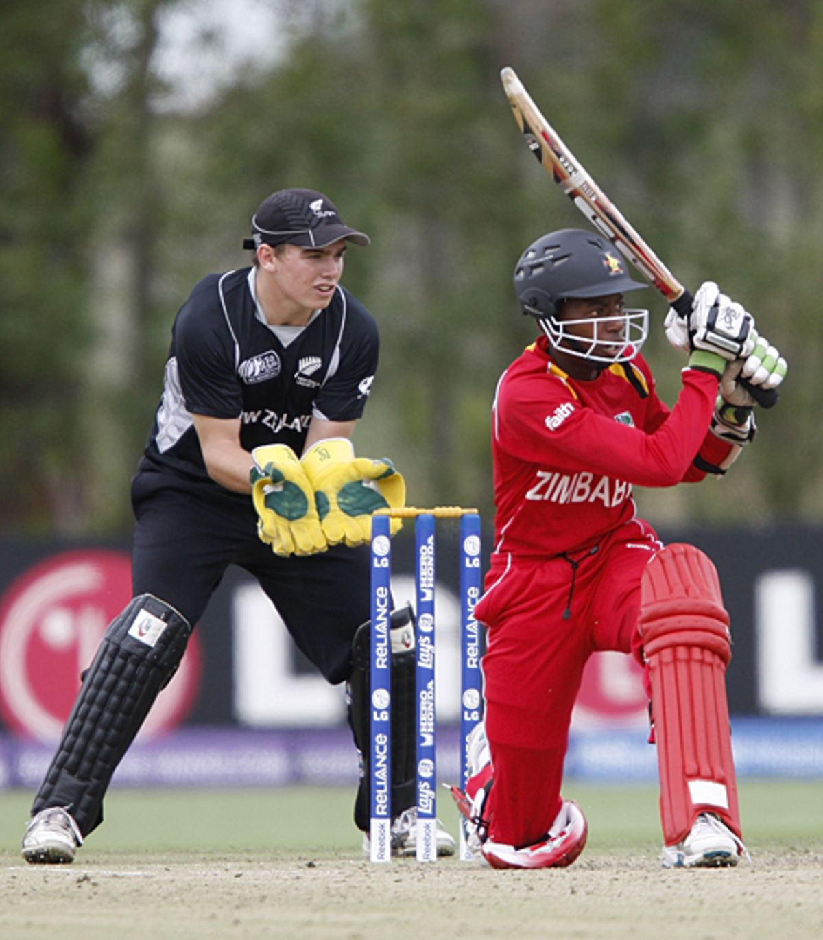 Tinotenda Mutombodzi taps the ball square | ESPNcricinfo.com