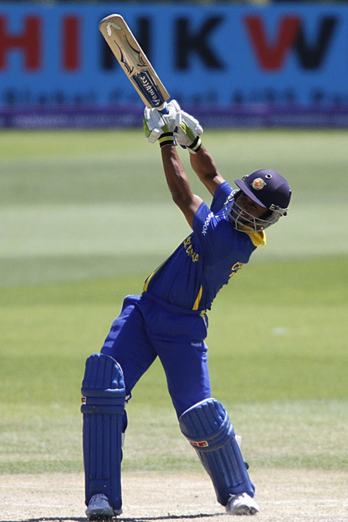 Akshu Fernando goes over the top during his 52 | ESPNcricinfo.com