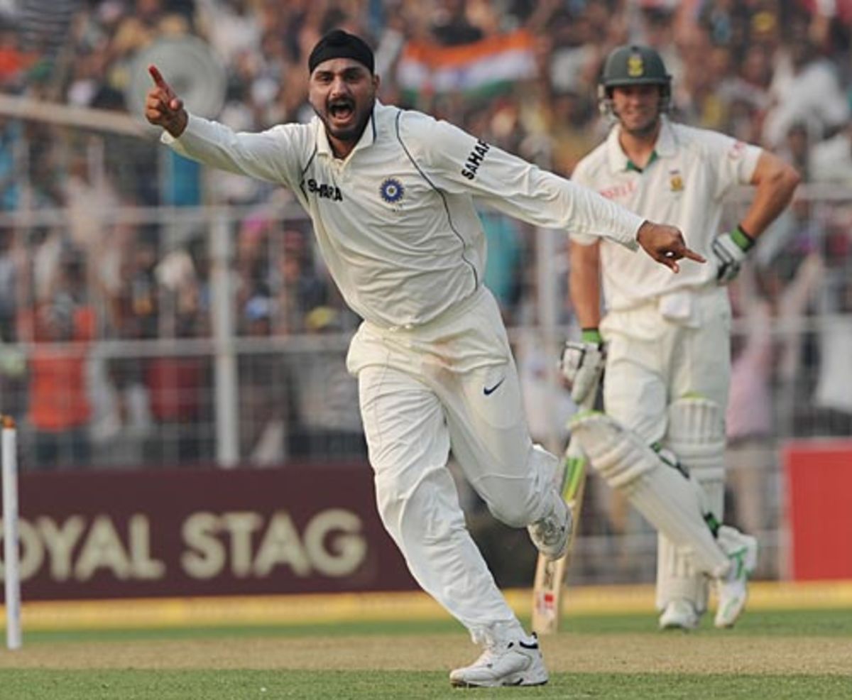 Harbhajan Singh celebrates Ashwell Prince's wicket | ESPNcricinfo.com