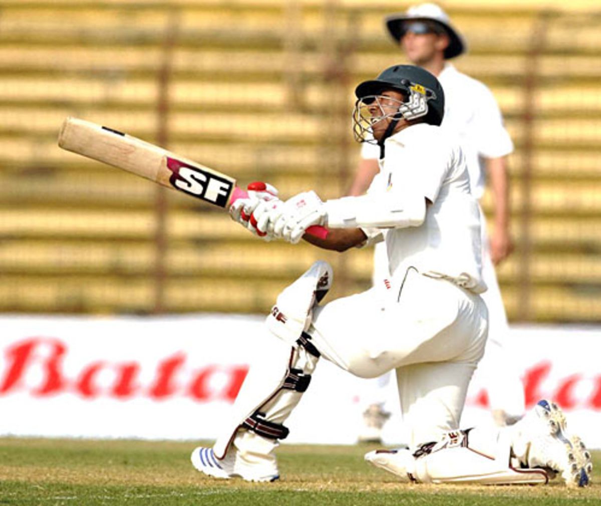 Raqibul Hasan sweeps during his unbeaten 107 | ESPNcricinfo.com