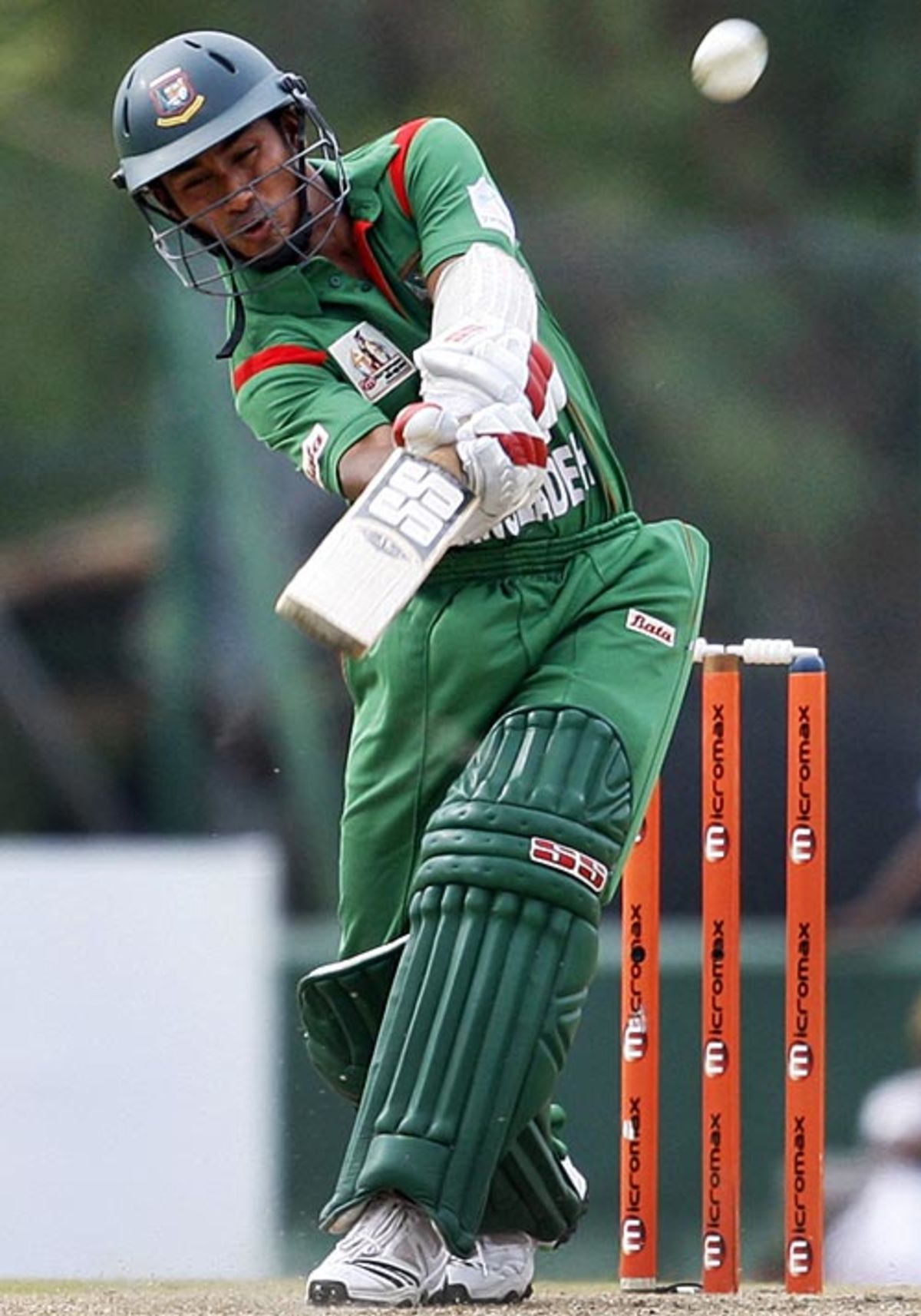 Mohammad Ashraful plays one behind square on the off side ...