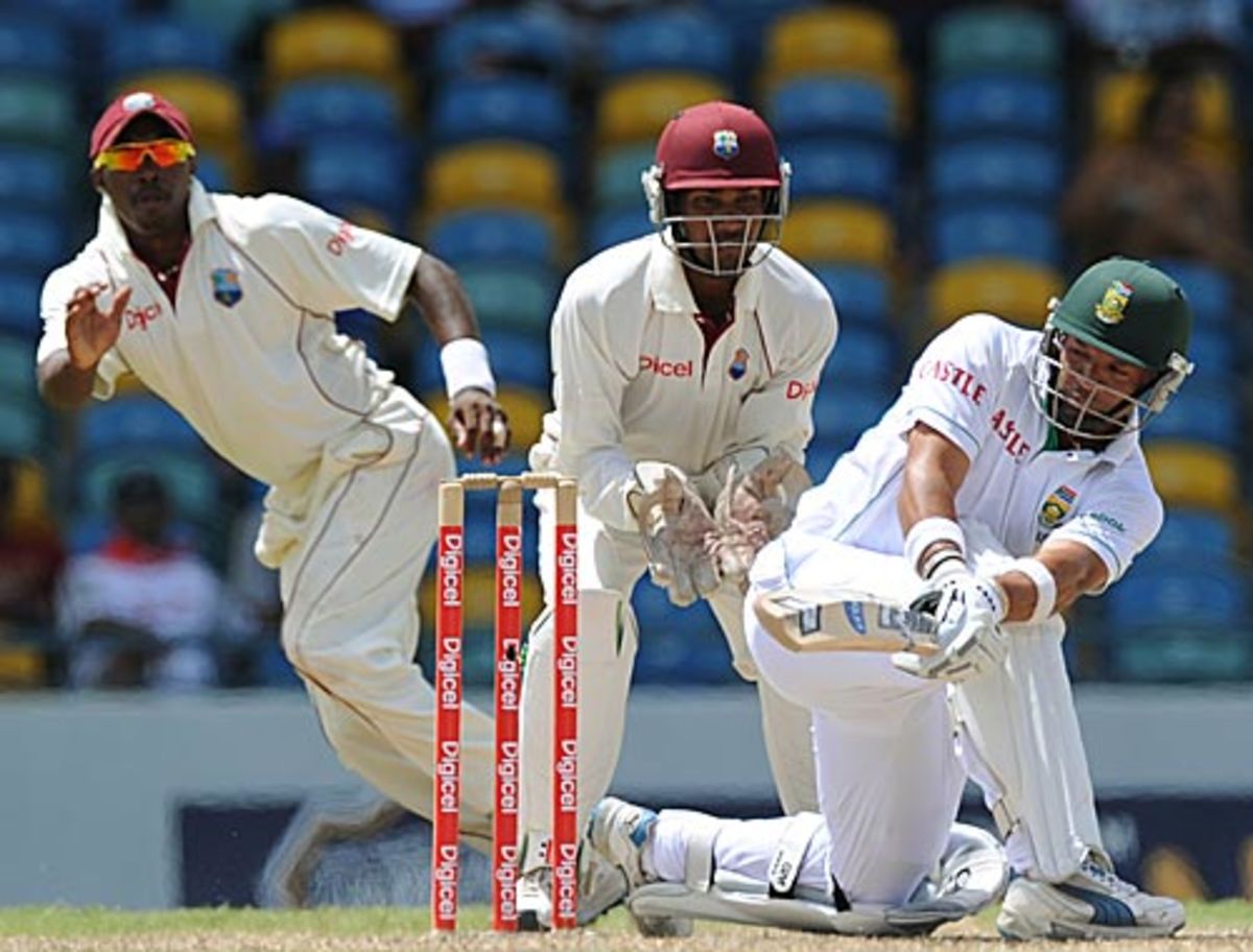 Ashwell Prince acknowledges the cheers for his fifty | ESPNcricinfo.com