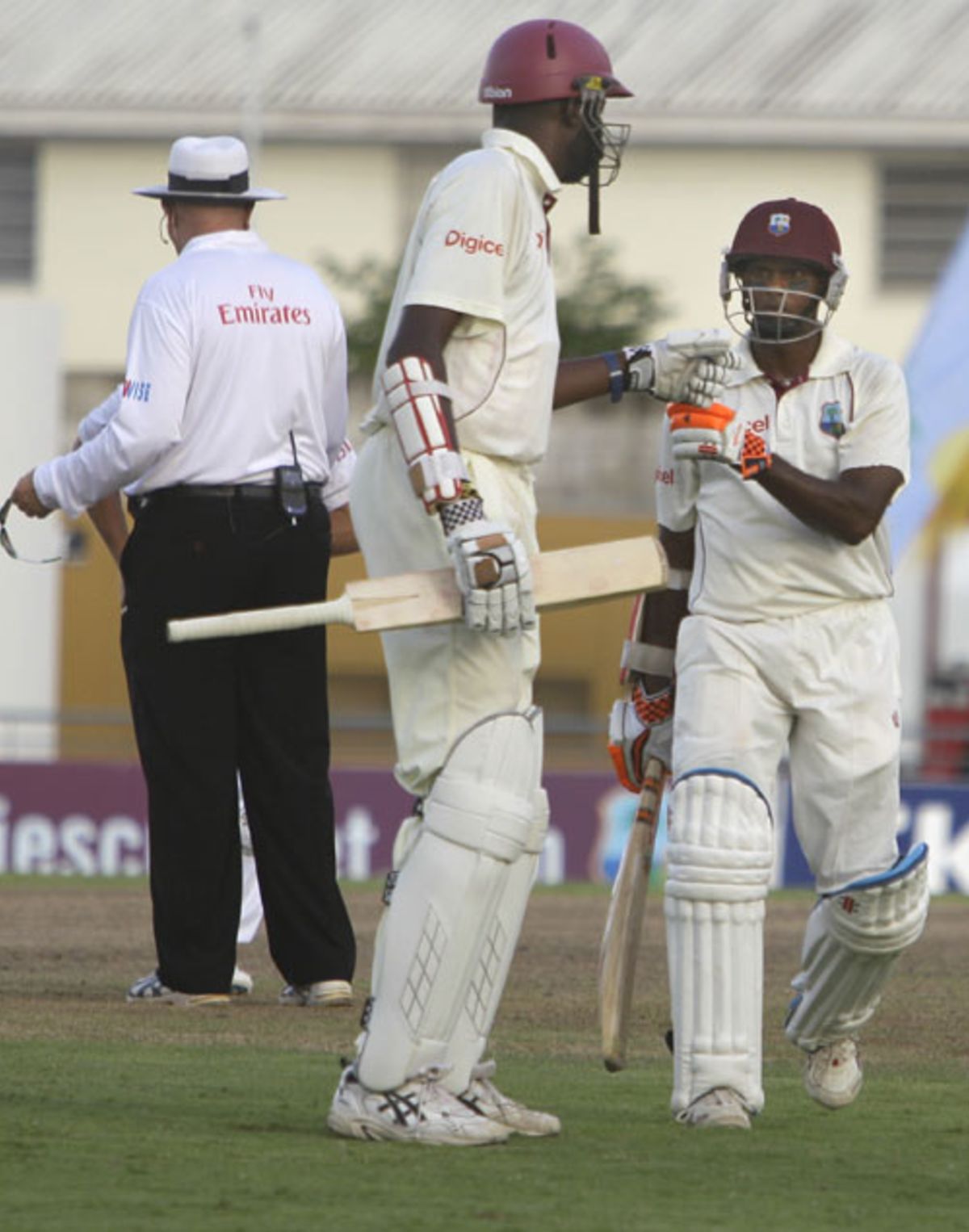 Sulieman Benn and Shivnarine Chanderpaul were the batsmen at the crease ...