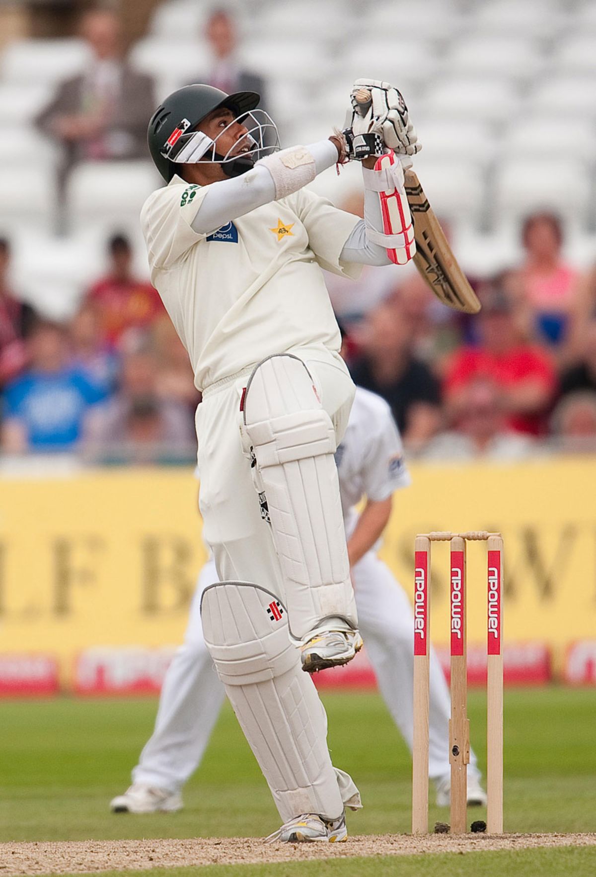 James Anderson leads the England team off after taking 11 wickets in ...