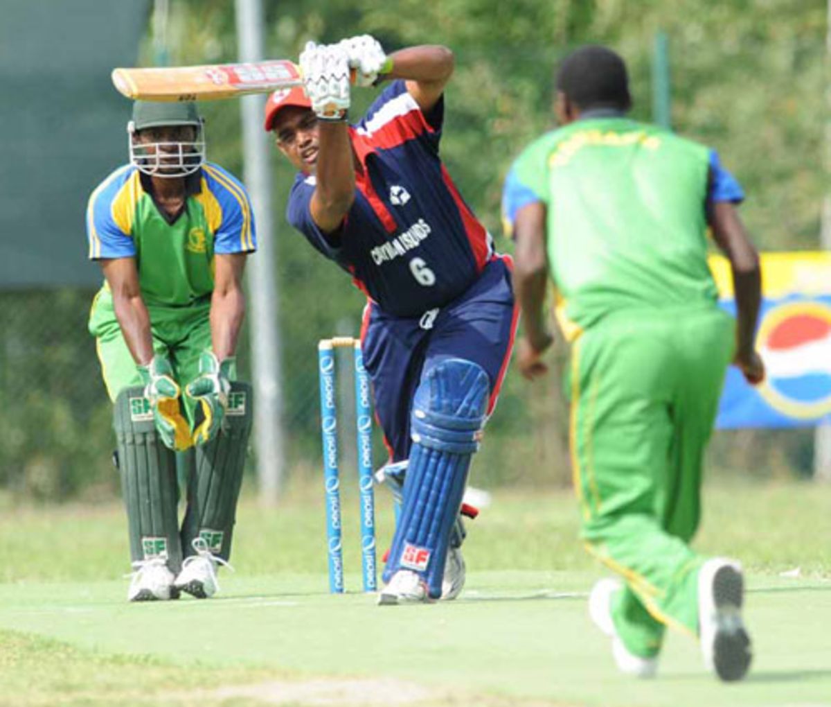 Kassim Nassoro celebrates after trapping Ryan Bovell leg before ...