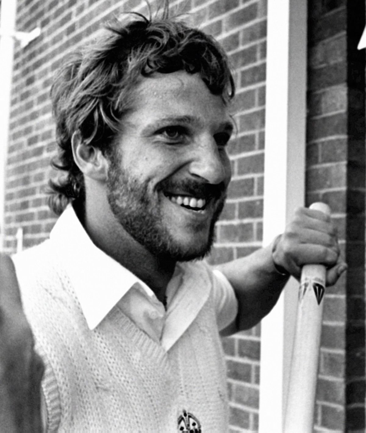 Ian Botham enters the pavilion with a stump as a souvenir ...