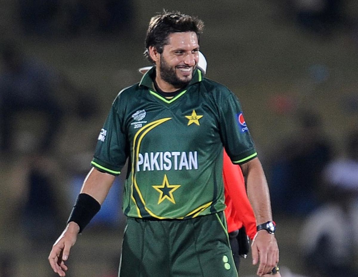 Shahid Afridi had plenty to smile about as he took five wickets ...