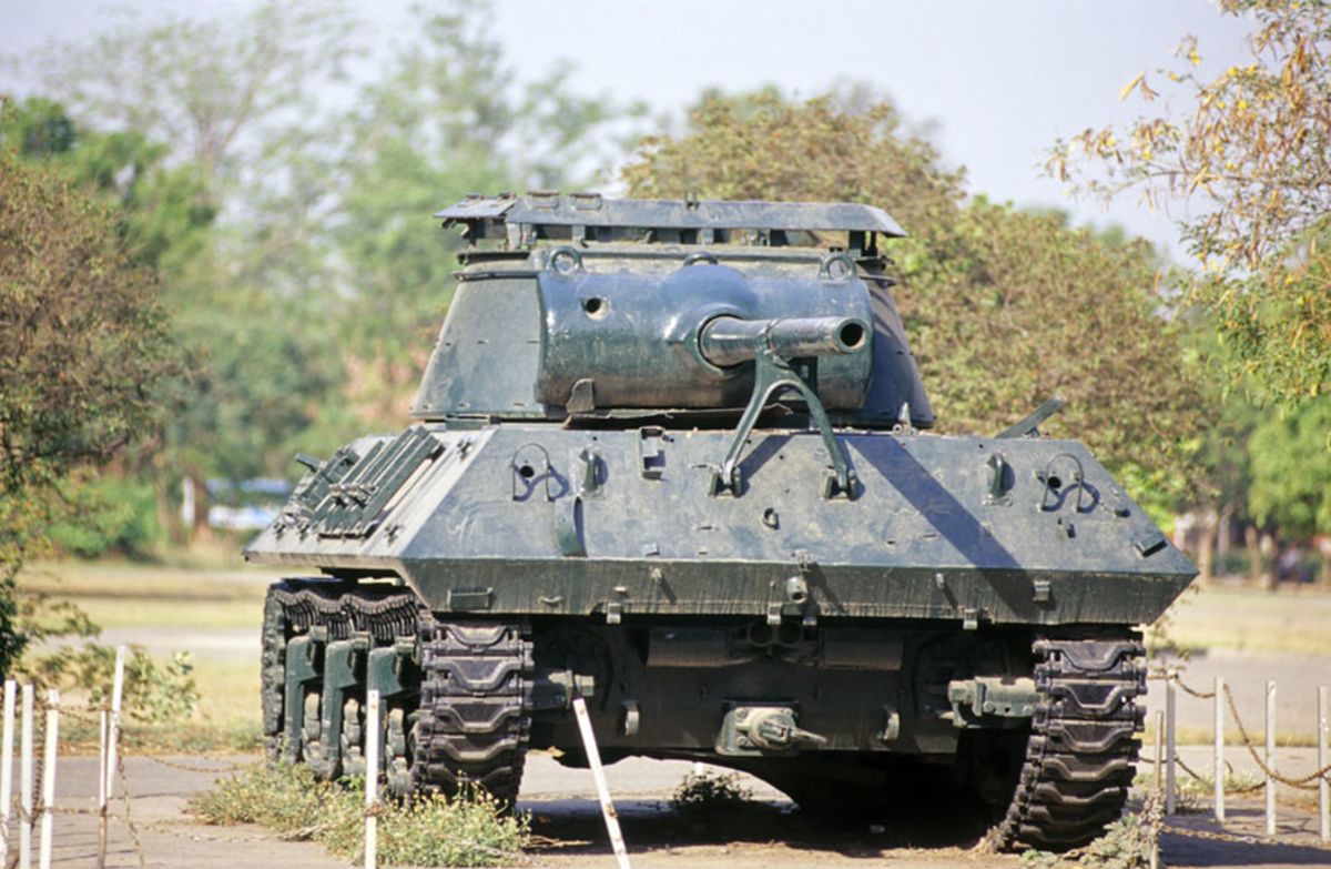 An Indian army tank near Chandigarh museum | ESPNcricinfo.com