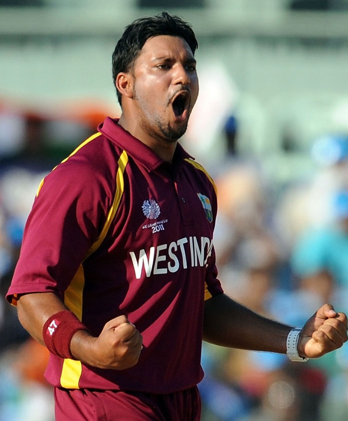 Kieron Pollard picks up the wicket of Yuvraj Singh | ESPNcricinfo.com
