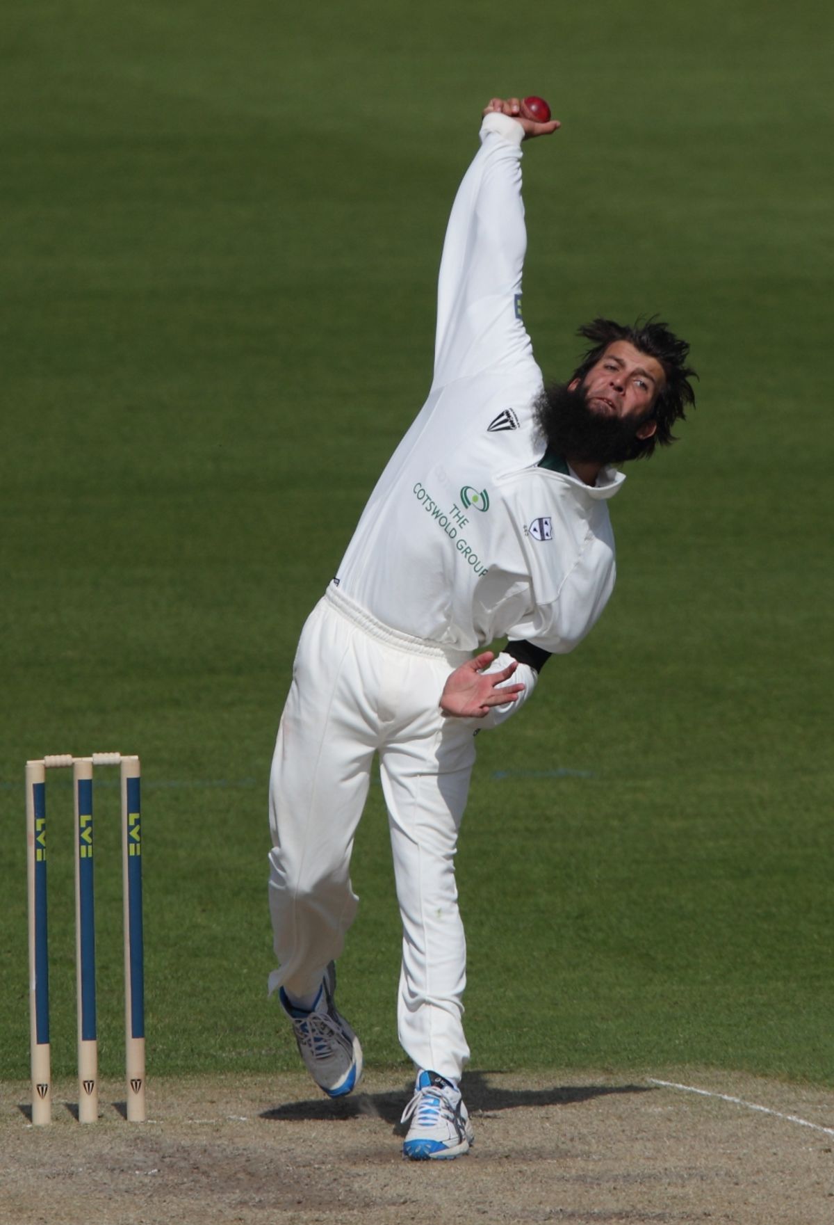 Ryan Sidebottom forces one through the leg side during his career-best ...