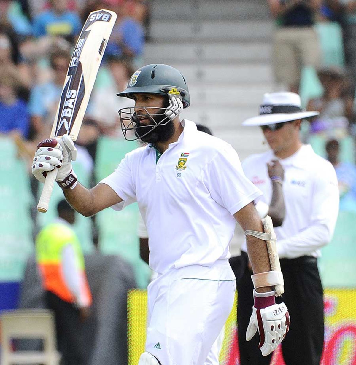 Hashim Amla celebrates his half-century | ESPNcricinfo.com