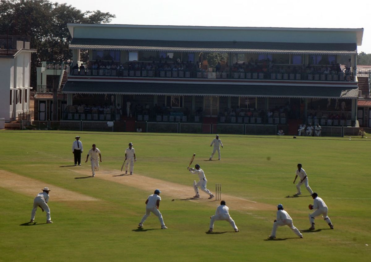 A match being played at the Rural Development Trust Stadium ...