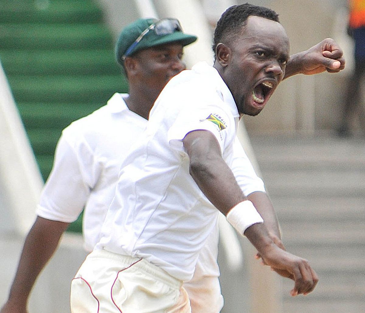 Nikita Miller celebrates after dismissing Kithuruwan Vithanage ...