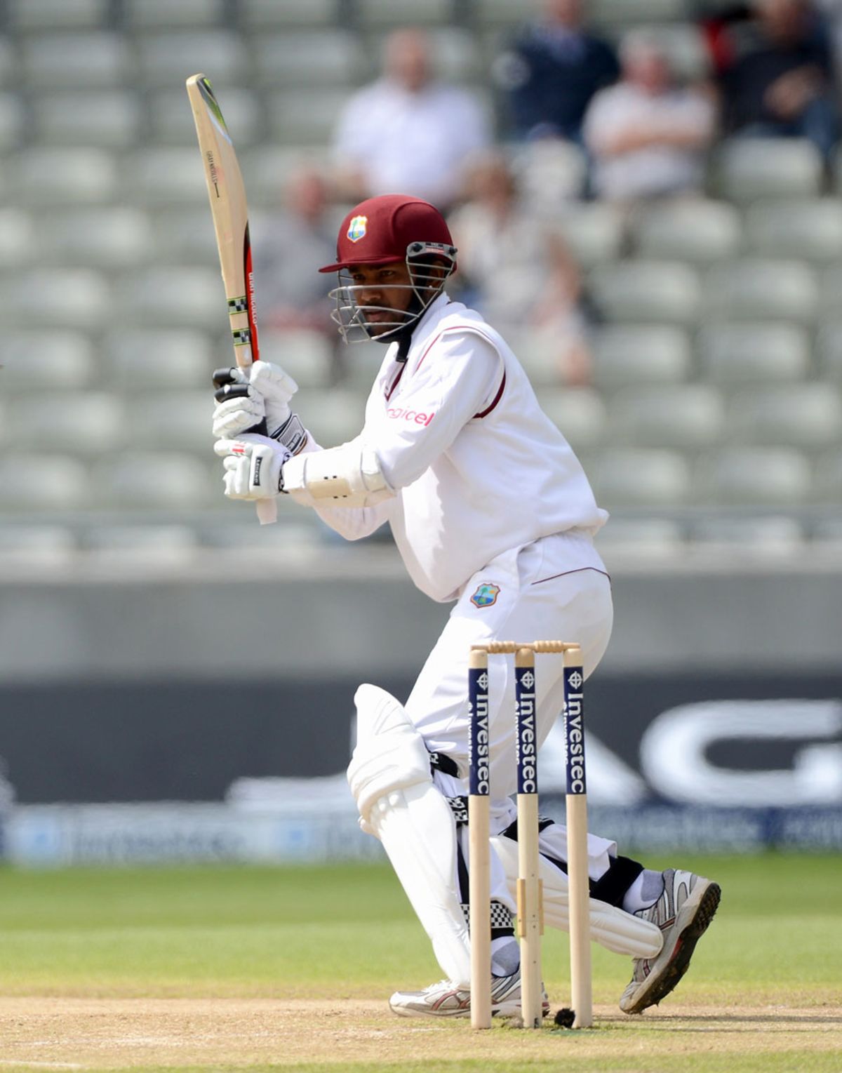 Denesh Ramdin has a message to broadcast on getting to his ton ...