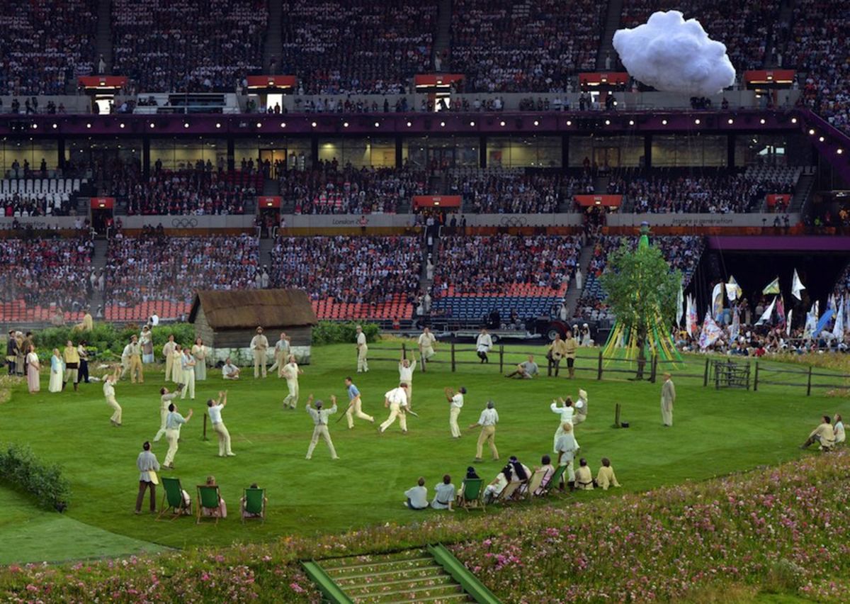 Cricket at the opening ceremony of the 2012 London Olympics ...