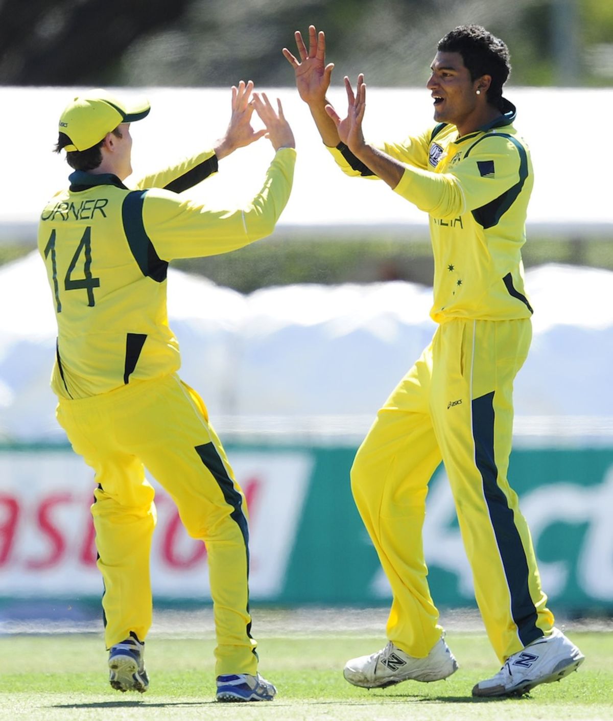 Gurinder Sandhu celebrates a wicket | ESPNcricinfo.com