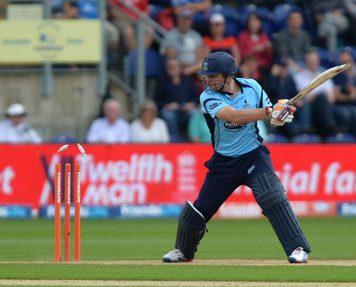 Rilee Rossouw is struck by a bouncer from Lasith Malinga | ESPNcricinfo.com