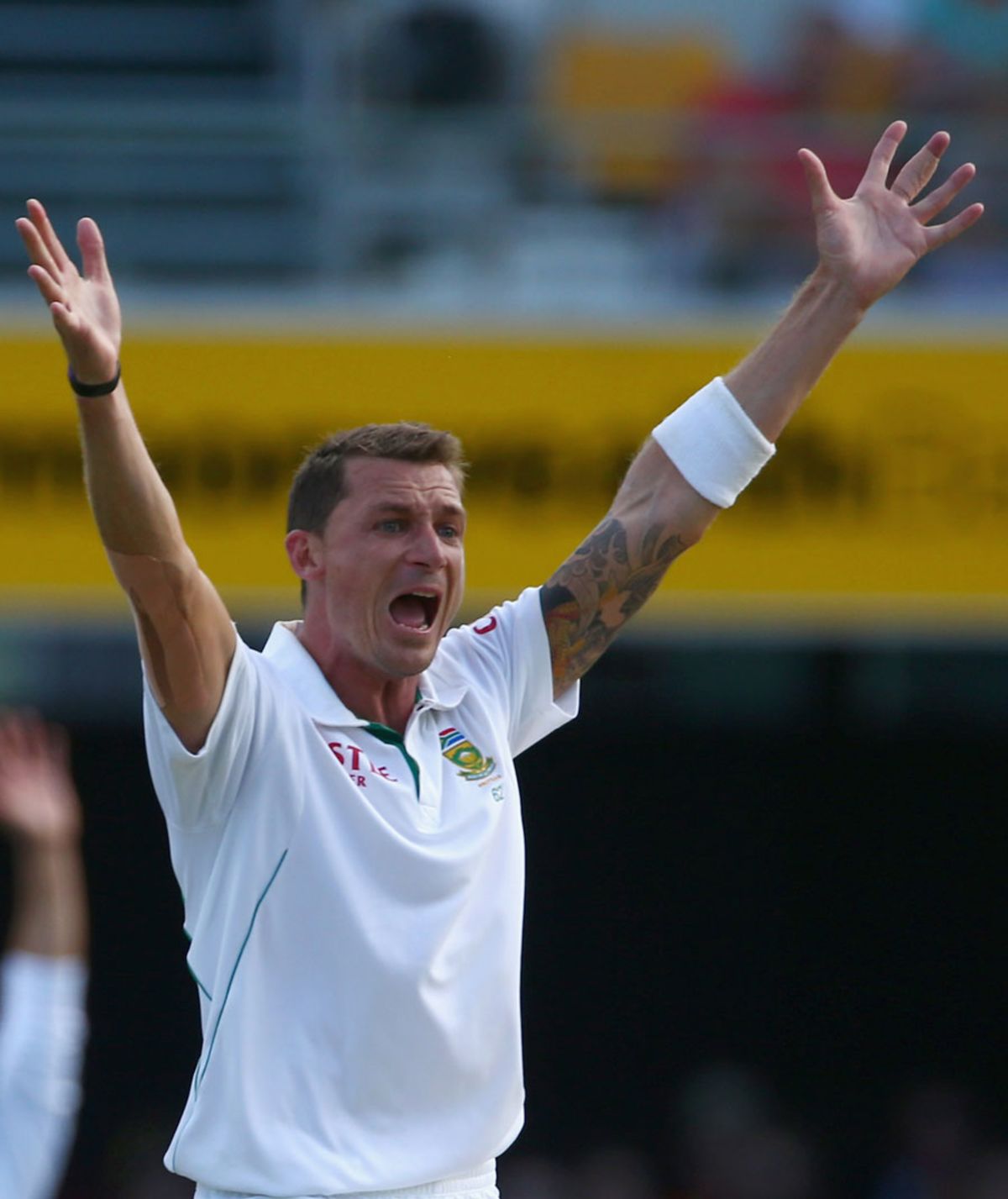 Dale Steyn signals for a review | ESPNcricinfo.com