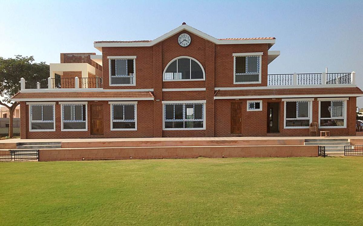 The new Platinum Jubilee Pavilion at the KSCA ground | ESPNcricinfo.com