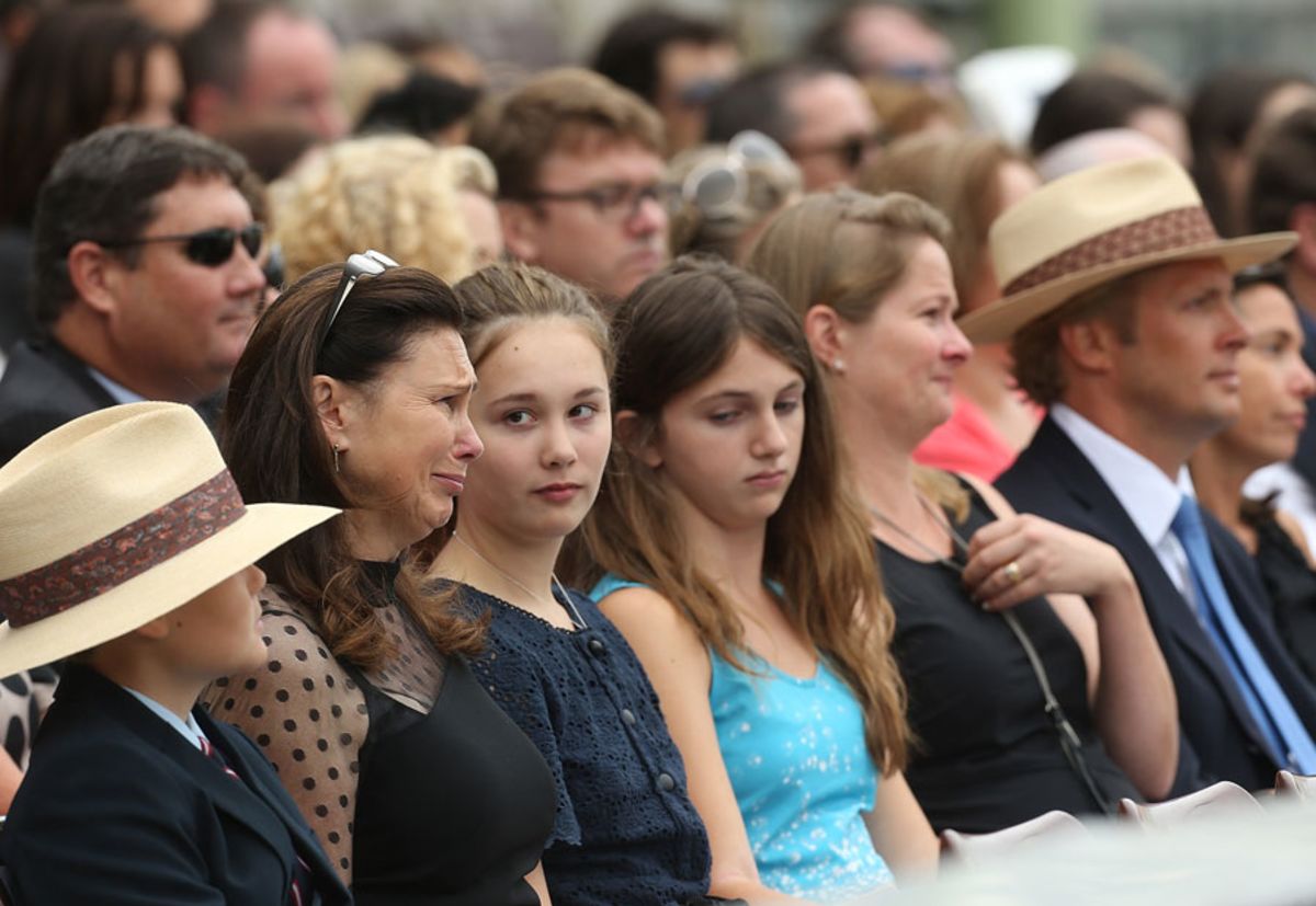 Tony Greig's family at his memorial service | ESPNcricinfo.com