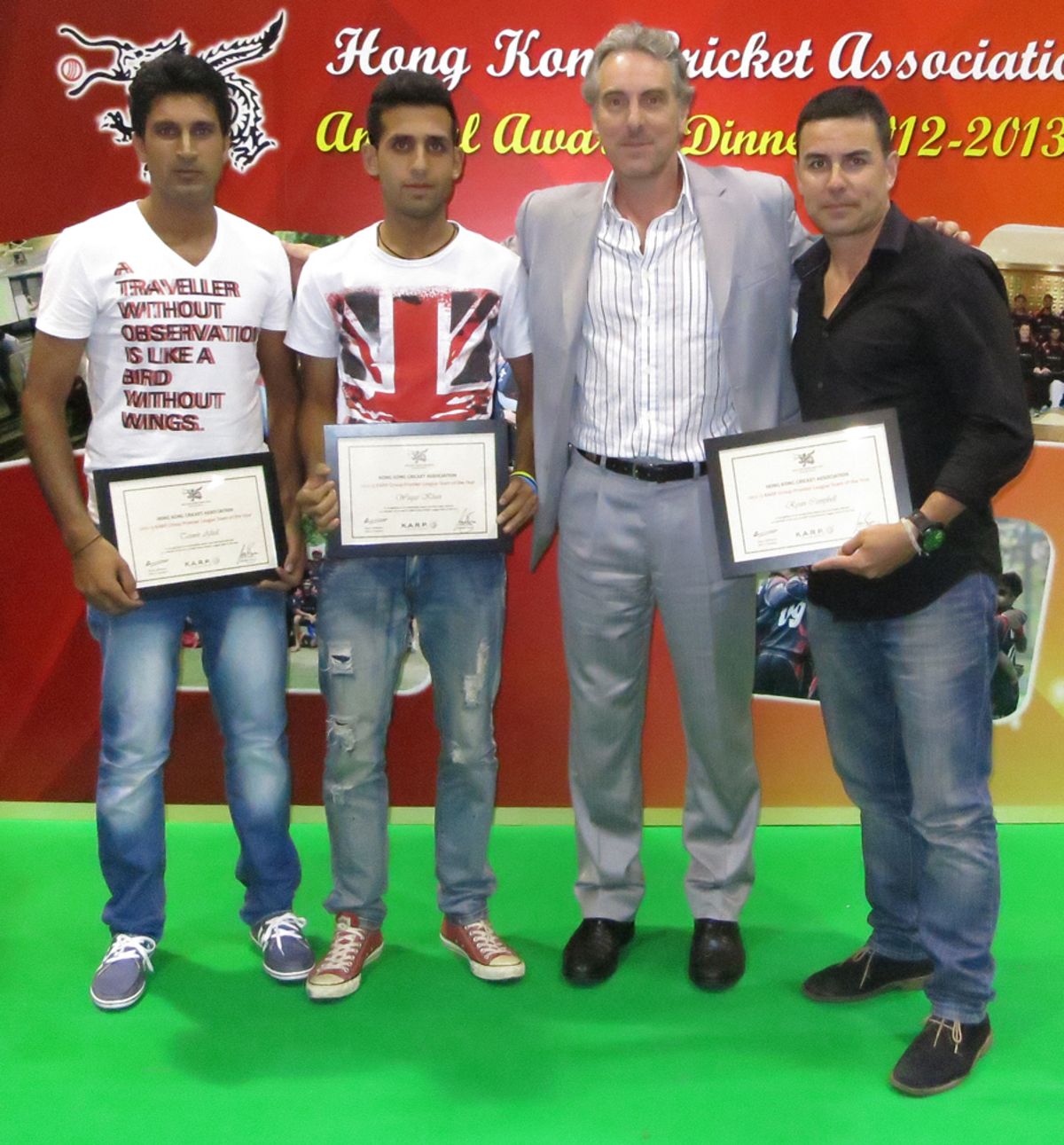 Tanwir Afzal, Waqas Khan and Ryan Campbell receive their Premier League ...