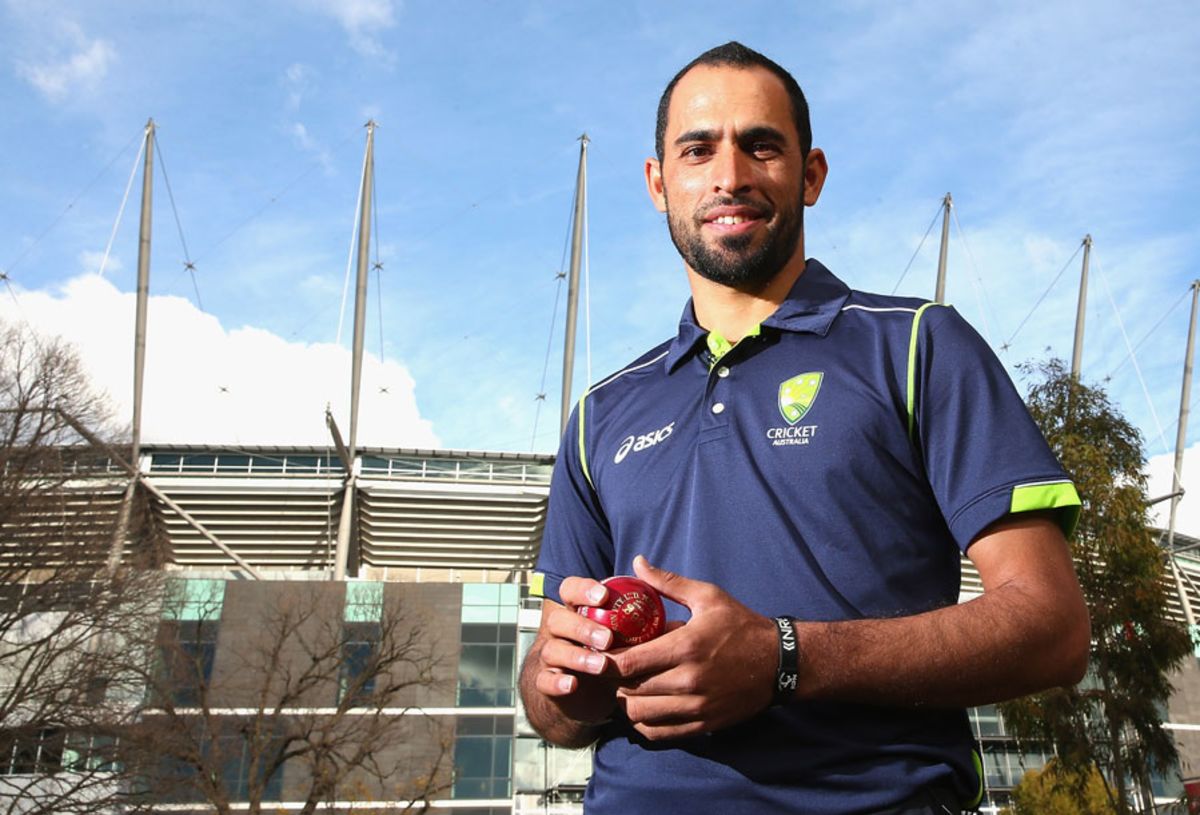 Fawad Ahmed at a Cricket Australia press conference | ESPNcricinfo.com