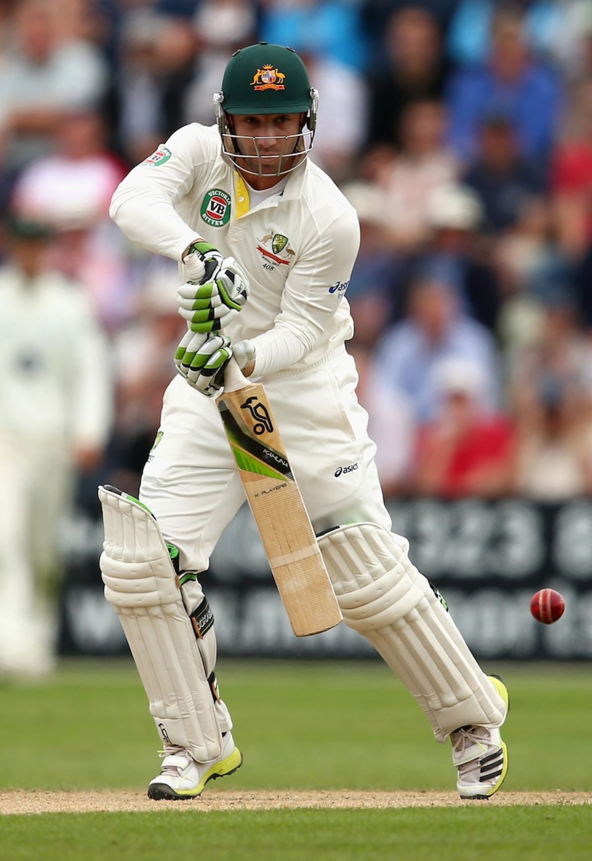 Phil Hughes works one on the off side | ESPNcricinfo.com