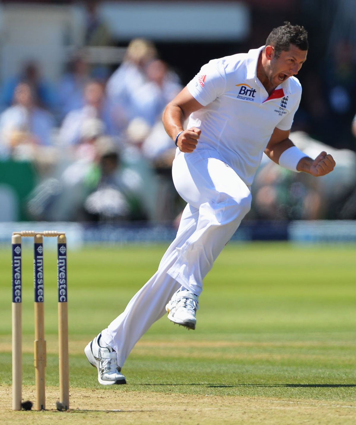 Tim Bresnan roars after trapping Shane Watson in front | ESPNcricinfo.com